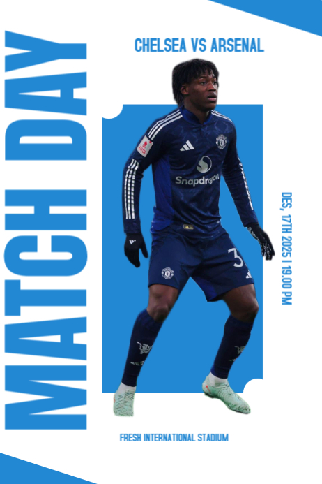 Match Day Soccer Poster Templat | PosterMyWall