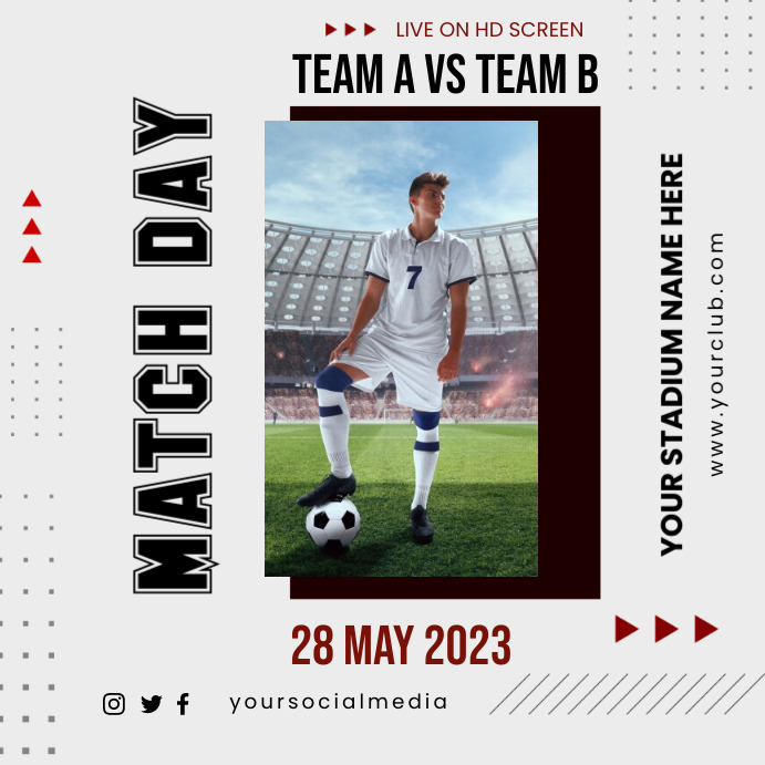 Match Day Soccer Poster Template | PosterMyWall