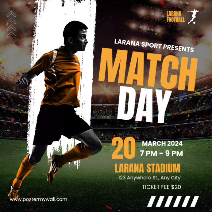 Copy of match day template | PosterMyWall