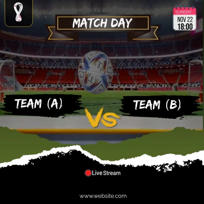 Match day template FIFA 22 | PosterMyWall