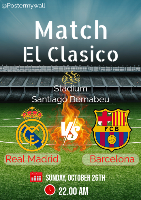 Match El Clasico Template | PosterMyWall