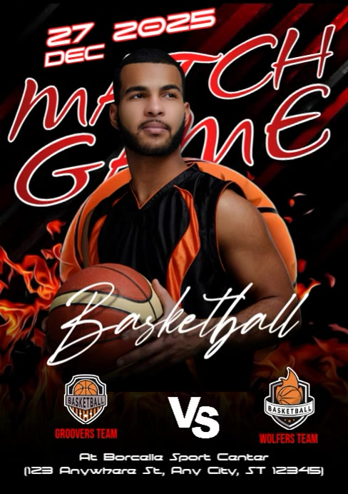 Plantilla de Match Game Basketball | PosterMyWall