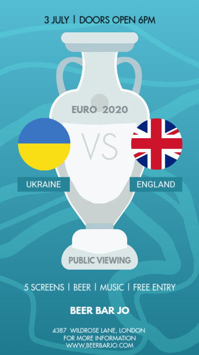 Match Schedule 1/4 euro 2020 Template | PosterMyWall