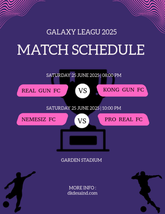 Match schedule Template | PosterMyWall