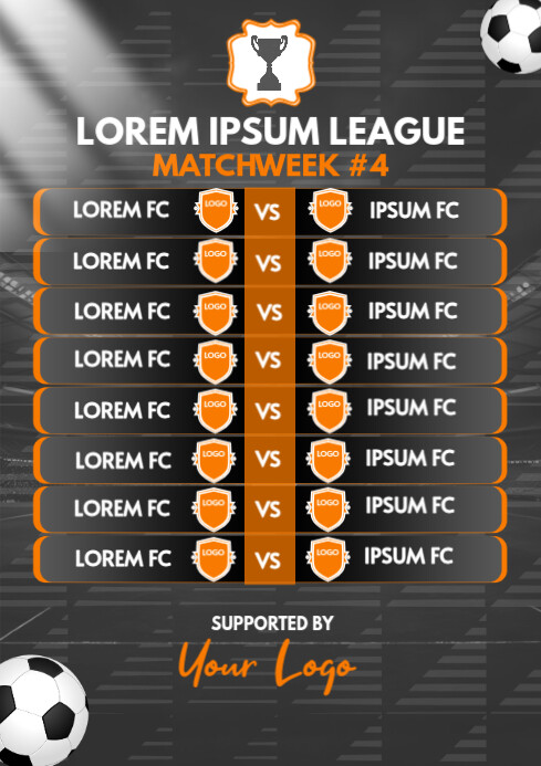 Copy of Match Schedule Football League Flyer | PosterMyWall