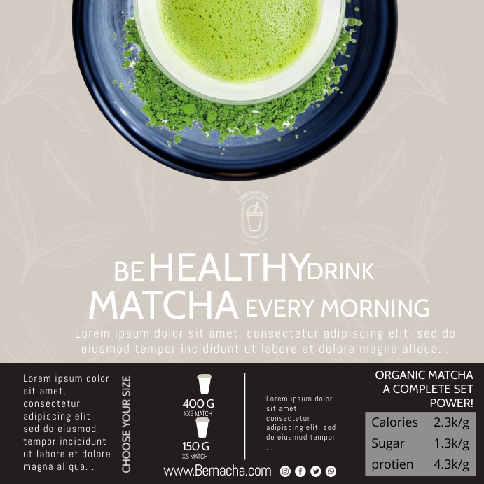Matcha Ad Template | PosterMyWall