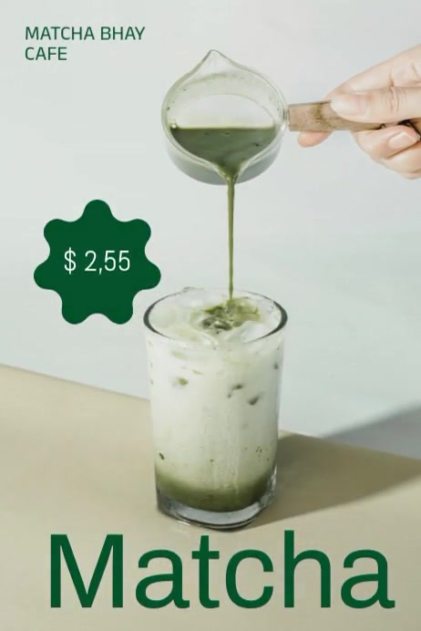 Matcha Drink Poster Template | PosterMyWall