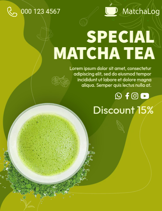 Matcha Flyers Template | PosterMyWall