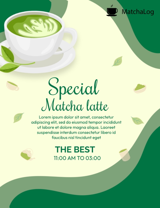 Matcha Latte Template | PosterMyWall