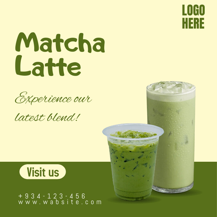 Plantilla de Matcha latte Instagram Post | PosterMyWall