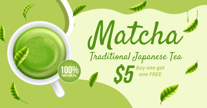 Matcha Menu Ads Template | PosterMyWall