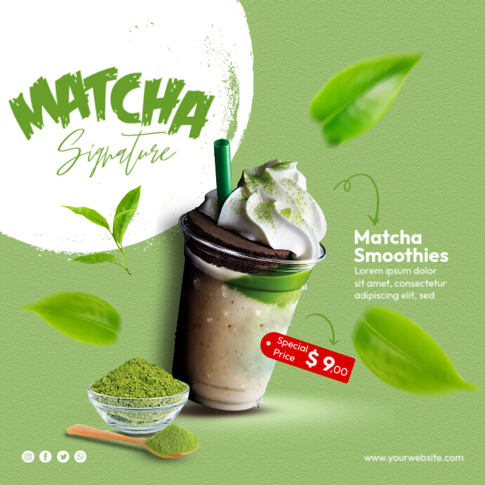 Matcha Signature Flavor Template | PosterMyWall