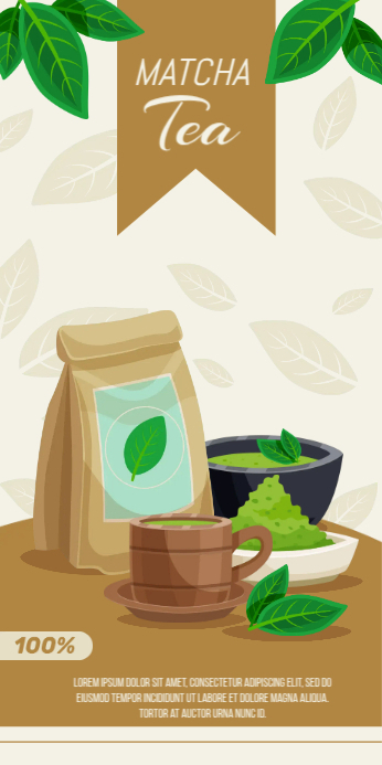 Matcha Tea Ads Template | PosterMyWall