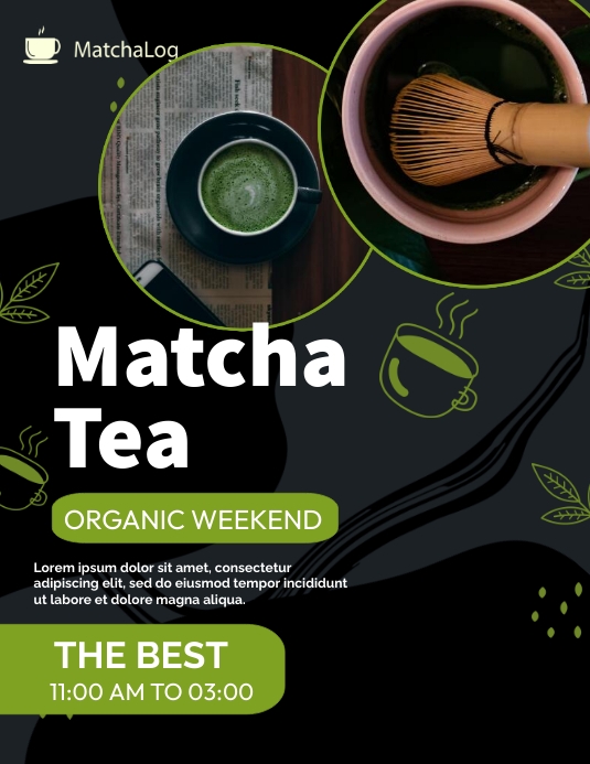 Matcha Tea Template | PosterMyWall