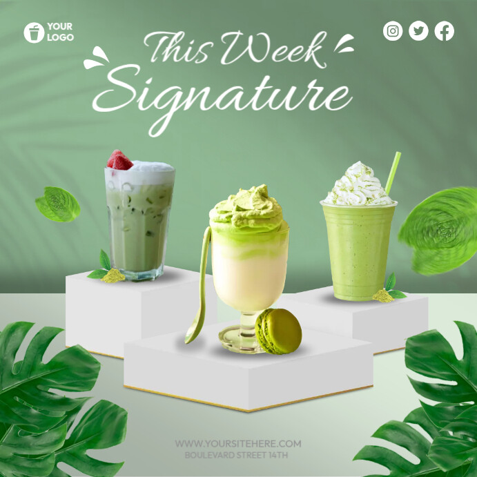 Matcha Tea Flyer Template | PosterMyWall