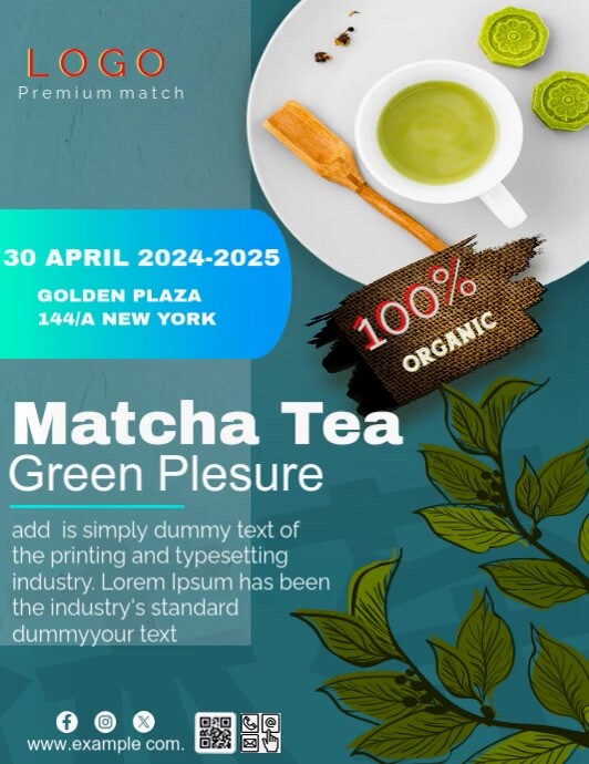 Copy of Matcha Tea Green Plesure | PosterMyWall