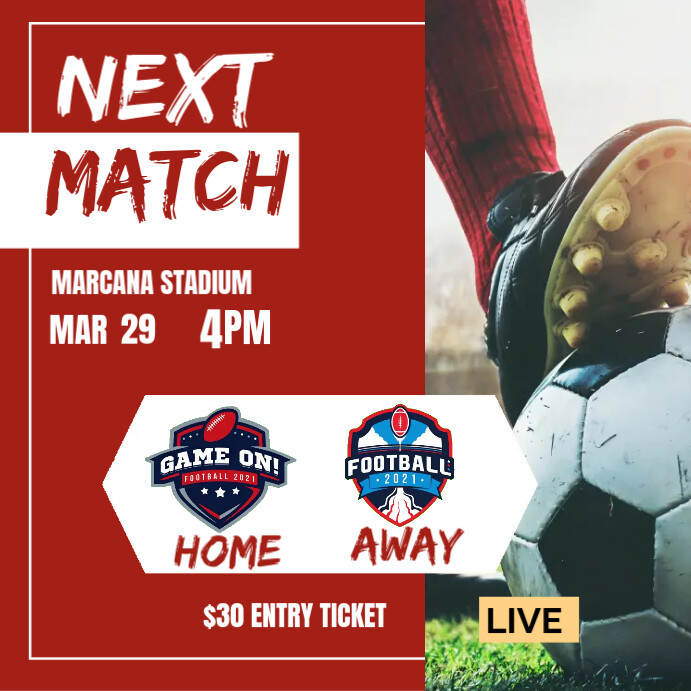 Matchday Template | PosterMyWall