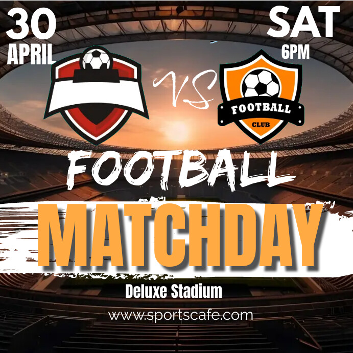 MATCHDAY FOOTBALL Template | PosterMyWall