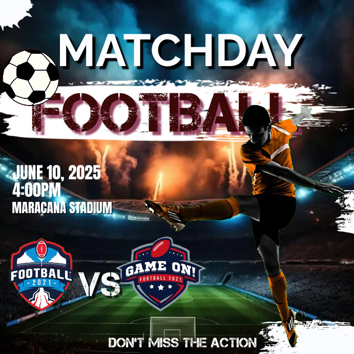 Matchday Football Template | PosterMyWall