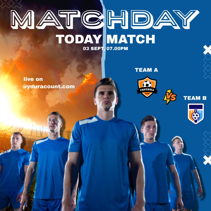 Plantilla de matchday instagram post | PosterMyWall