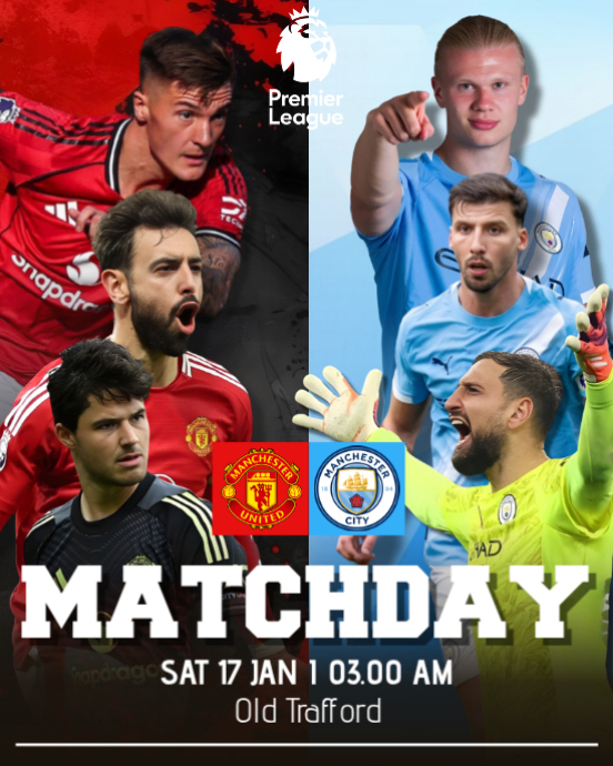 Matchday Manchester United Vs Manchester City Premier League Instagram ...
