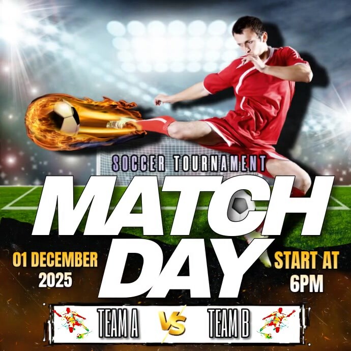 Plantilla de Matchday soccer | PosterMyWall