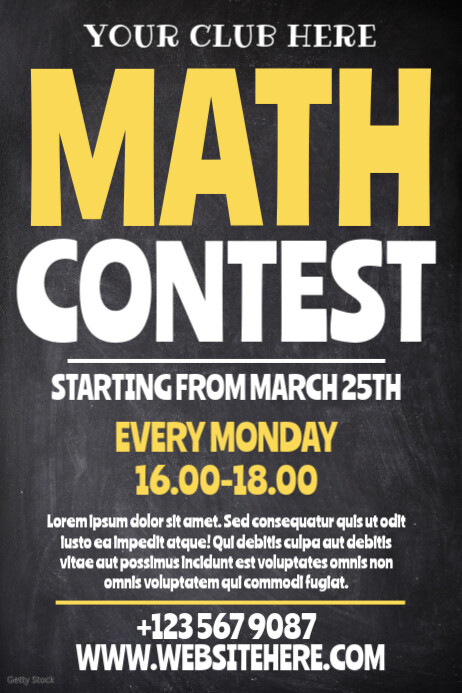 Math Contest Template | PosterMyWall