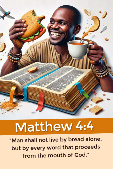 Mathew 4:4 Template | PosterMyWall