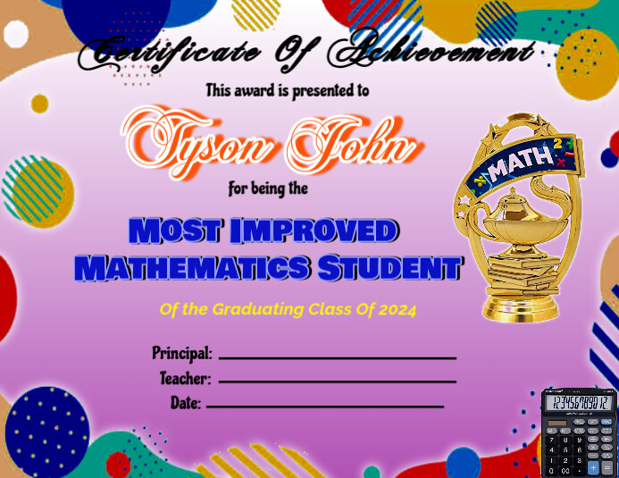 Maths Award Template | PosterMyWall