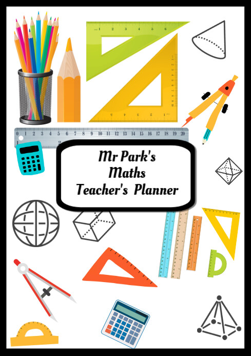Copy of Maths Teacher's Planner A4 Cover Page Templa | PosterMyWall