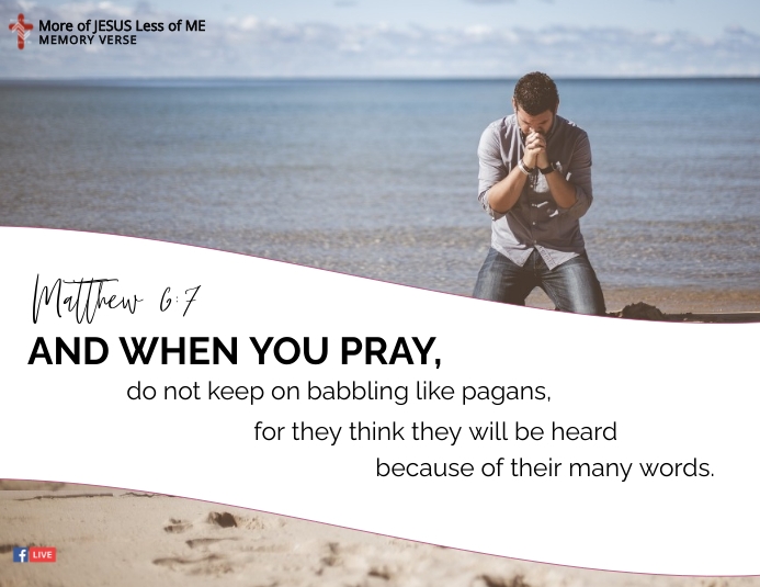 matthew 6:7 Template | PosterMyWall