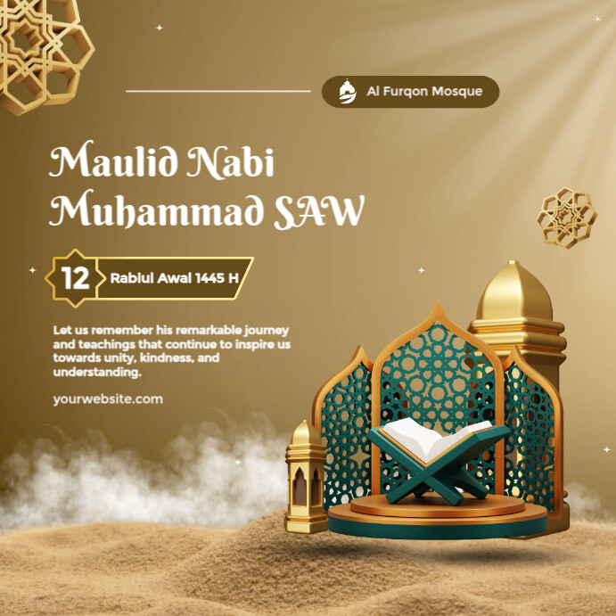 Copy of Maulid Nabi Muhammad SAW Instagram Post | PosterMyWall