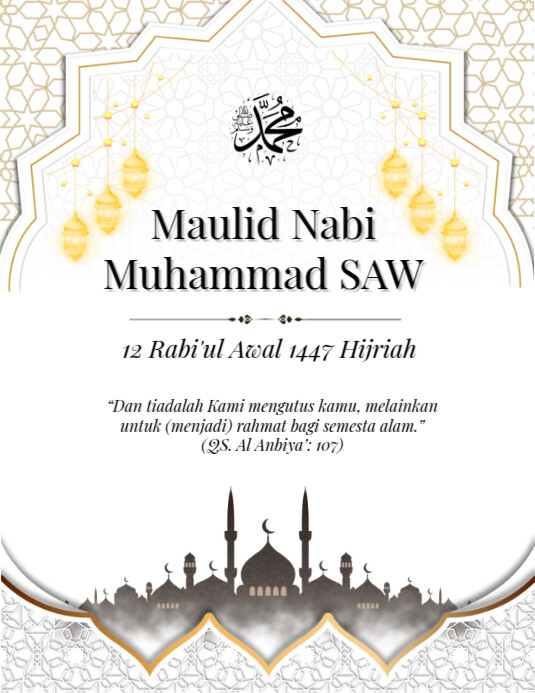 Salinan Maulid Nabi Muhammad SAW | PosterMyWall