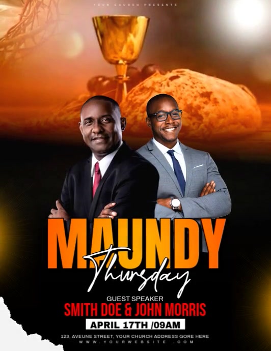 Maundy Thursday Template | PosterMyWall