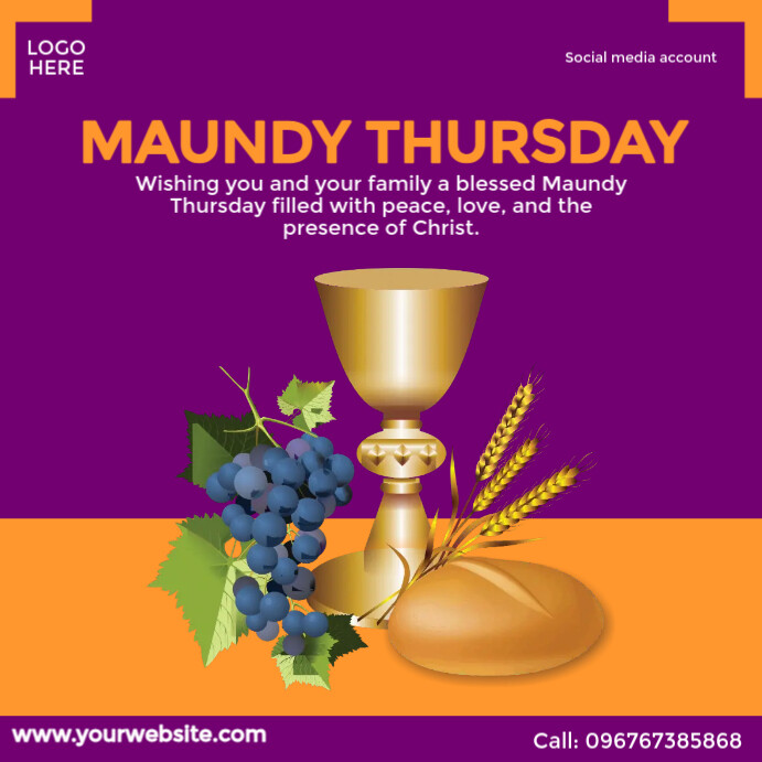 Plantilla de maundy thursday | PosterMyWall