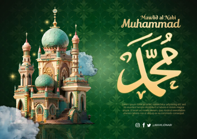 Mawlid al Nabi Muhammad Flyer Template | PosterMyWall