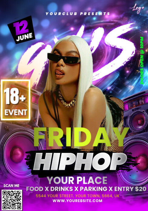 Copy of Maximalist "friday Hip Hop Night A5 | PosterMyWall