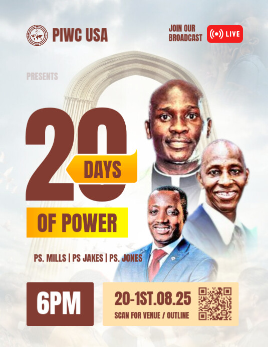 Maximalist 20 Days Of Prayer Church Flyer – Editable Church Fasting ...