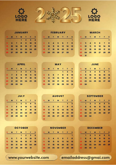 Maximalist 2025 Calendar Template | PosterMyWall