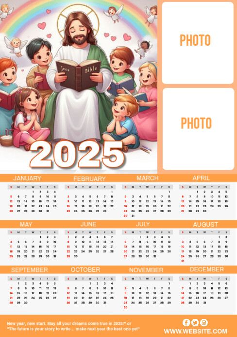 Copy of Maximalist 2025 Calendar Template Design A5 | PosterMyWall