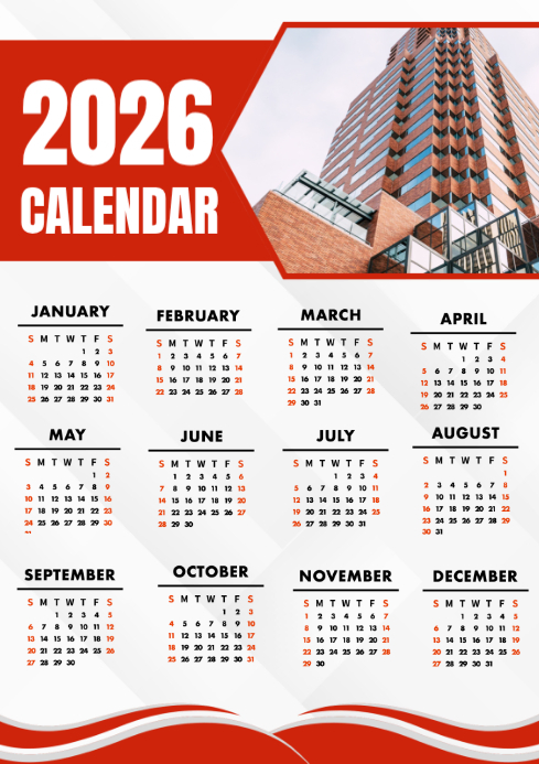 Copy of Maximalist 2026 Calendar Template A4 | PosterMyWall