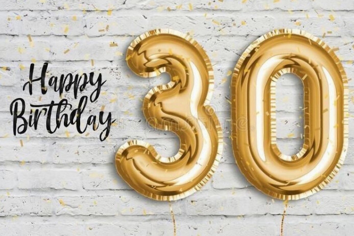 Maximalist 30th Birthdays Banner 4' × 6' Template | PosterMyWall