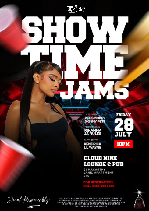 Maximalist 3d Bad Girls Night Party Event Flyer A4 | PosterMyWall