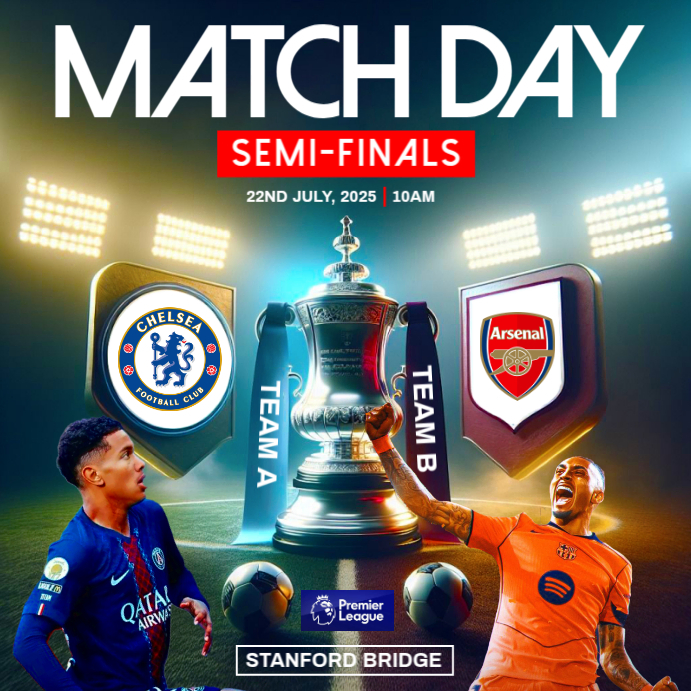 Maximalist 3d Soccer Match Game Day Match Design Flyer Social Media ...