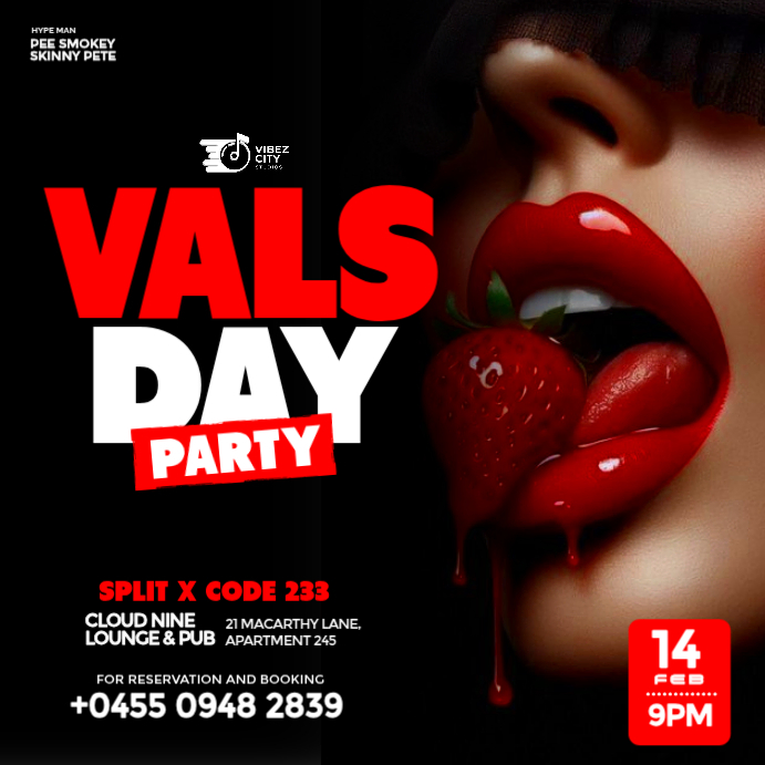 Maximalist 3d Valentine's Day Party Event Flyer for Social Media ...