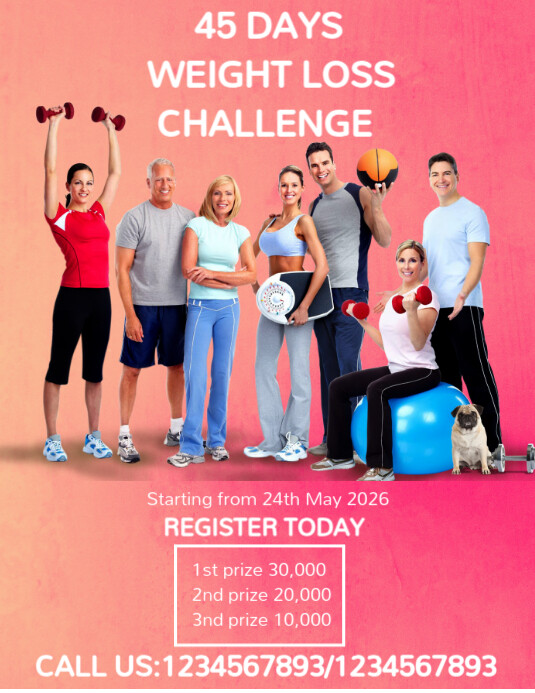 Maximalist 45 Days Weight Loss Challenge Flyer (us Letter) Template ...