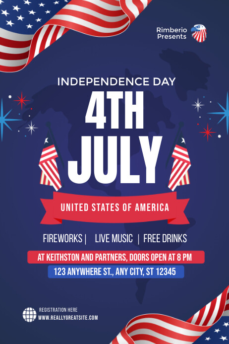 Plantilla de Maximalist 4th Of July Party Poster | PosterMyWall