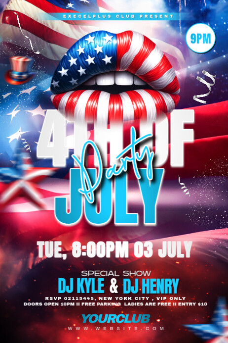 Maximalist 4th Of July Weekend party Poster Template | PosterMyWall