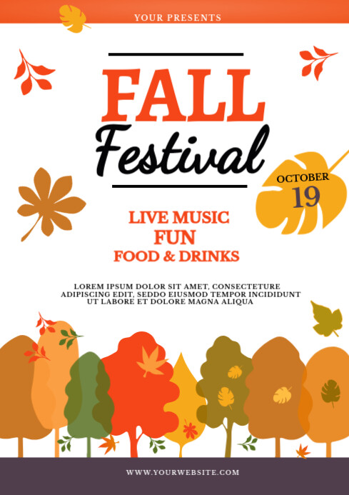 Modèle Maximalist A Fall Festival Flyer Layout With Autumn-themed ...
