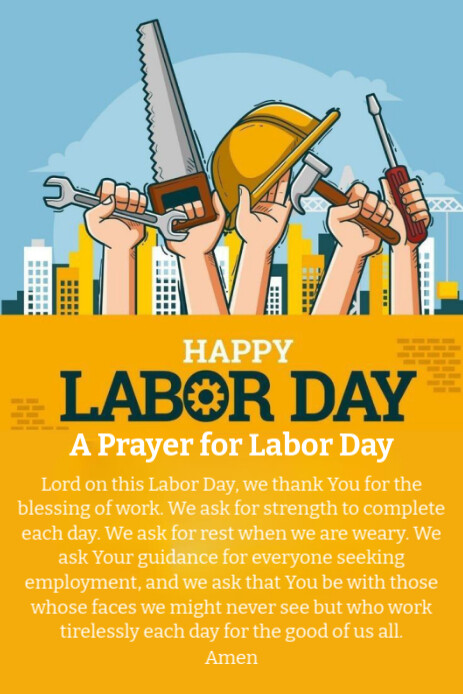 Copy of Maximalist A Prayer For Labor Day Pinterest Graphic | PosterMyWall